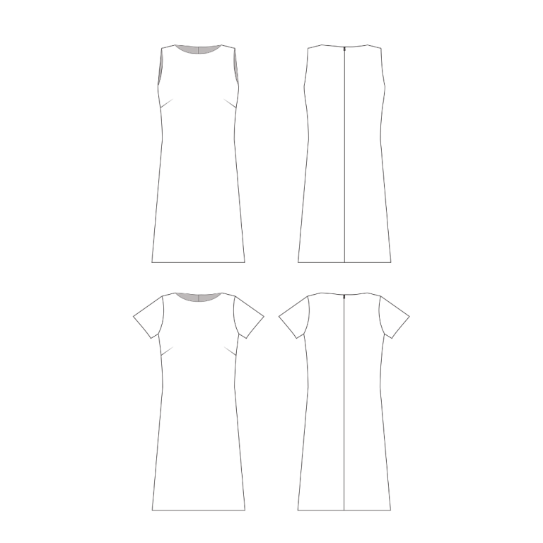 Simple Shift Dress Sewing Pattern PDF — 11 Sleeves, Beginner Friendly
